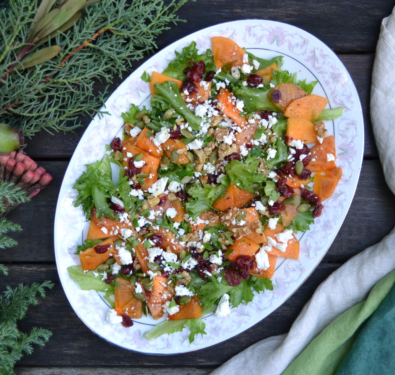 Persimmon Salad 柿のサラダ – US Southern Kitchen