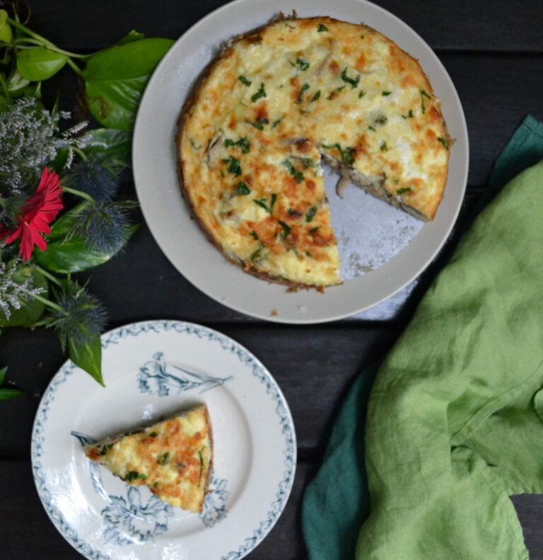 Mushroom White Egg Quiche in Rice Crust 茸のご飯ホワイトエッグキッシュ – US Southern ...