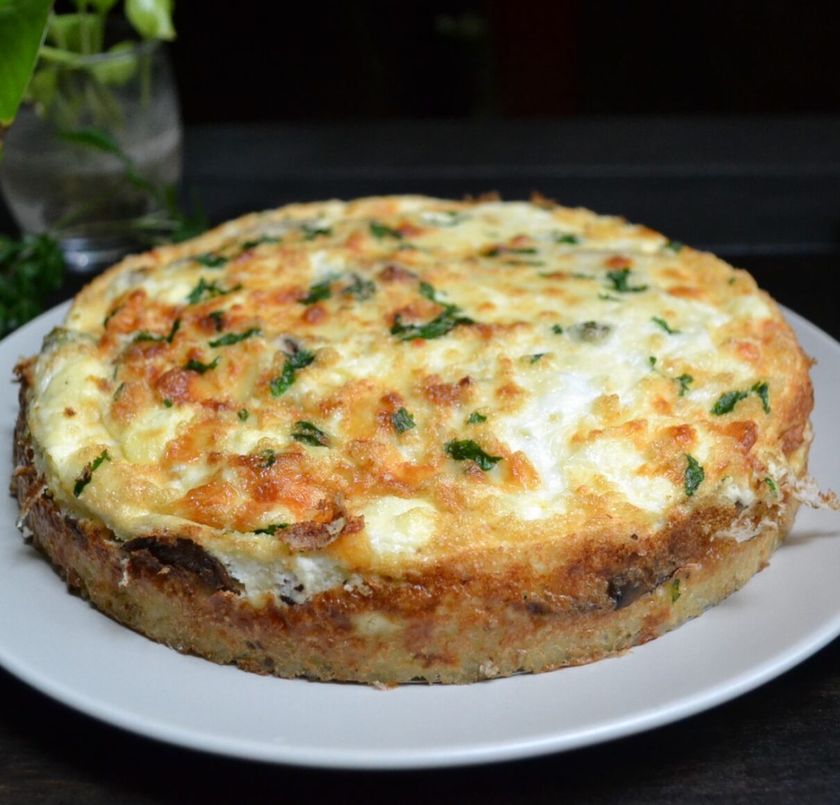 Mushroom White Egg Quiche in Rice Crust 茸のご飯ホワイトエッグキッシュ – US Southern ...