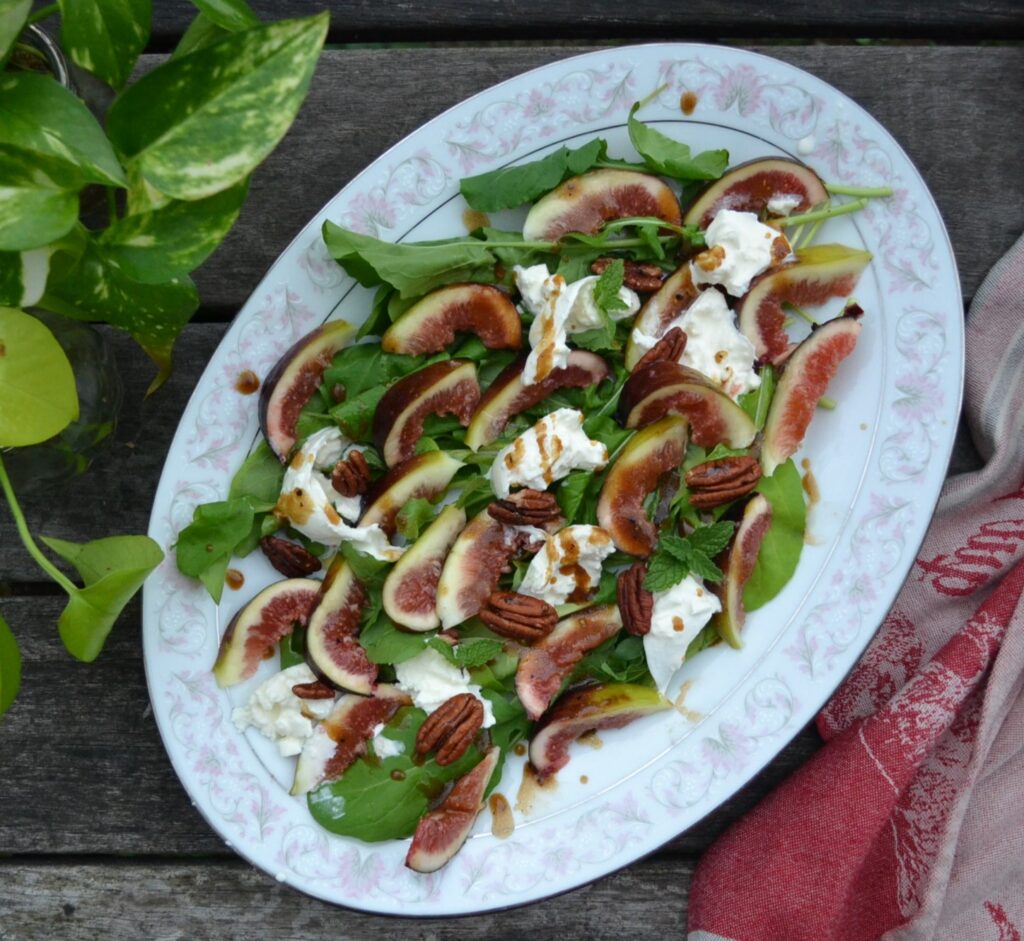 Fig and Burrata Salad 無花果とブッラータのサラダ – US Southern Kitchen